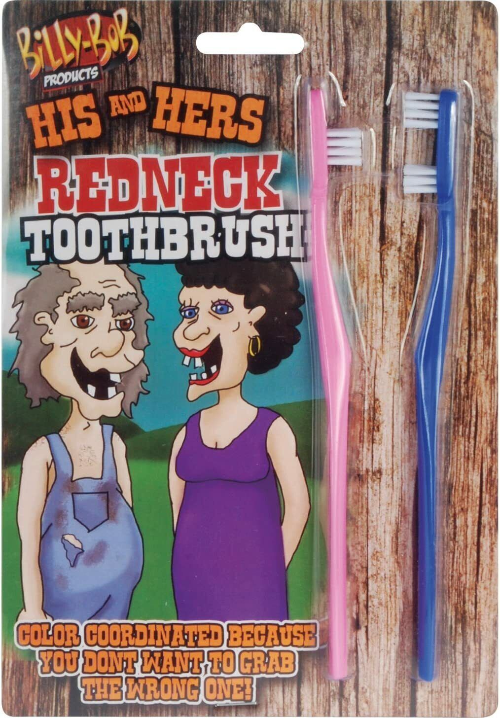 Redneck His & Hers Toothbrush Set - Funny Dentist Office GaG Prank Joke ...