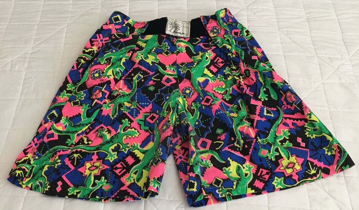 1990's Gecko TOP FASHION HAWAII, Unisex Shorts, Adjus… - Gem