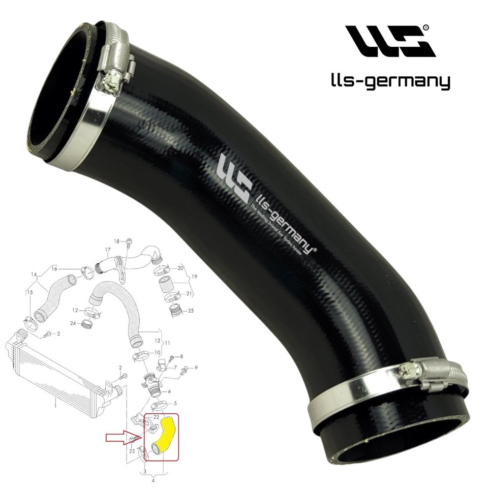 Turbo Hose Charge Air Hose For VW Transporter T5 Bus 2.0 BiTDI ...