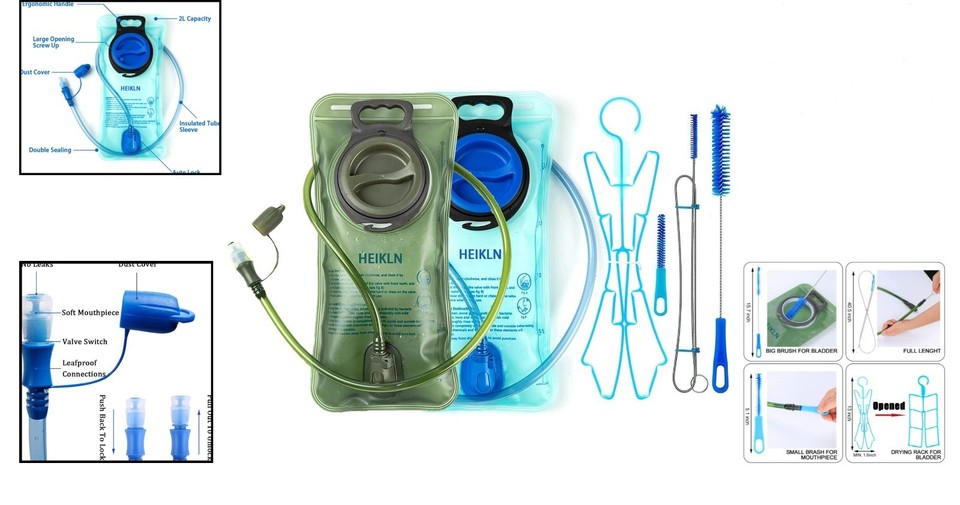 Insulated 2L Hydration Bladder - Food Grade Leak-Proof Reservoir for ...