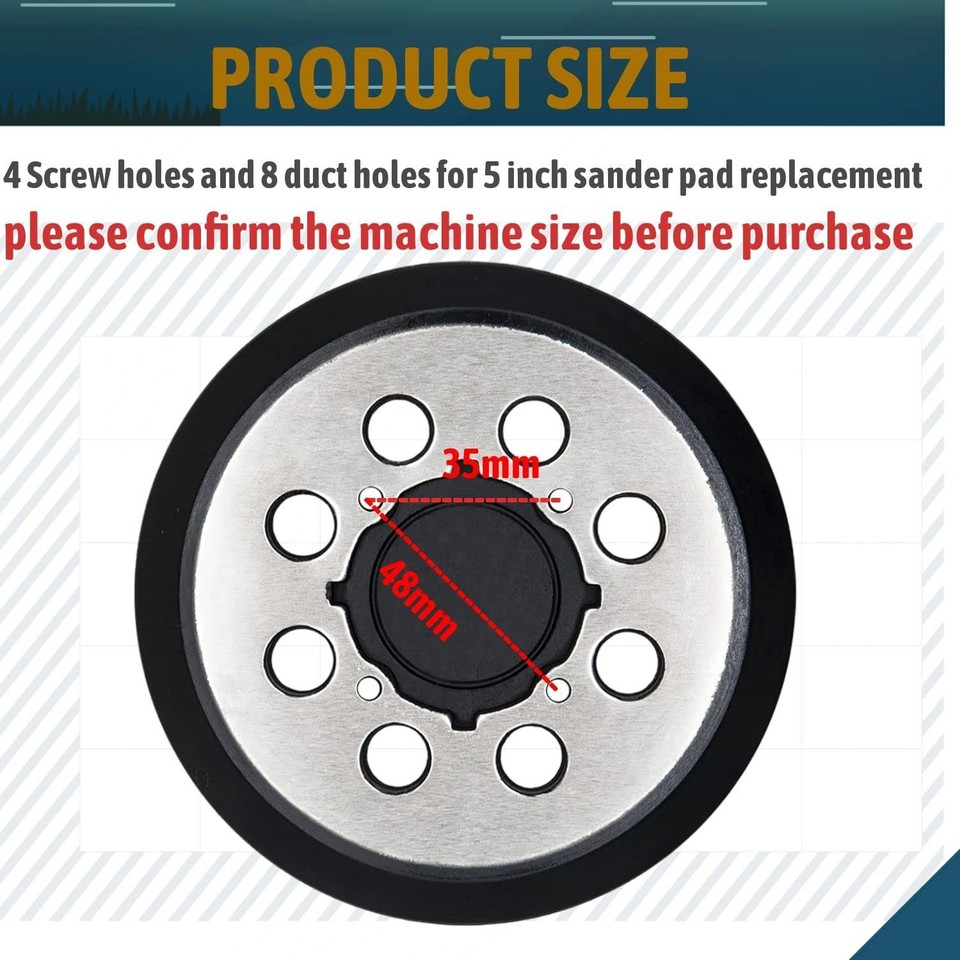 2 Packs for DeWalt DWE64233 & N329079 Orbital Sander Replacement Pad, 5 ...