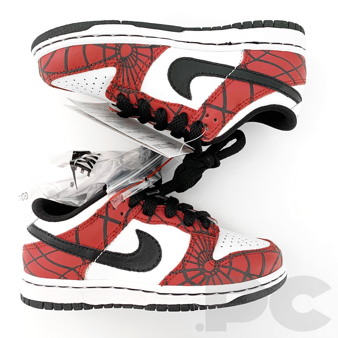 NIKE DUNK LOW ND (PS) "SPIDER-MAN" 305044 102 SIZE 11C baby hemp hulk ...