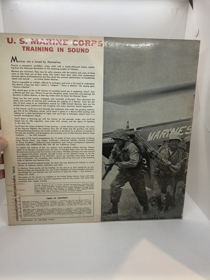 The Making Of A Marine! Vinyl Record 33 Rpm: U.S. Marine Corps Training ...