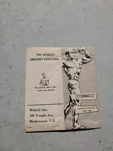 Vintage Whitely Exercise Pamphlet Price Catalog Graphics 1950's ...