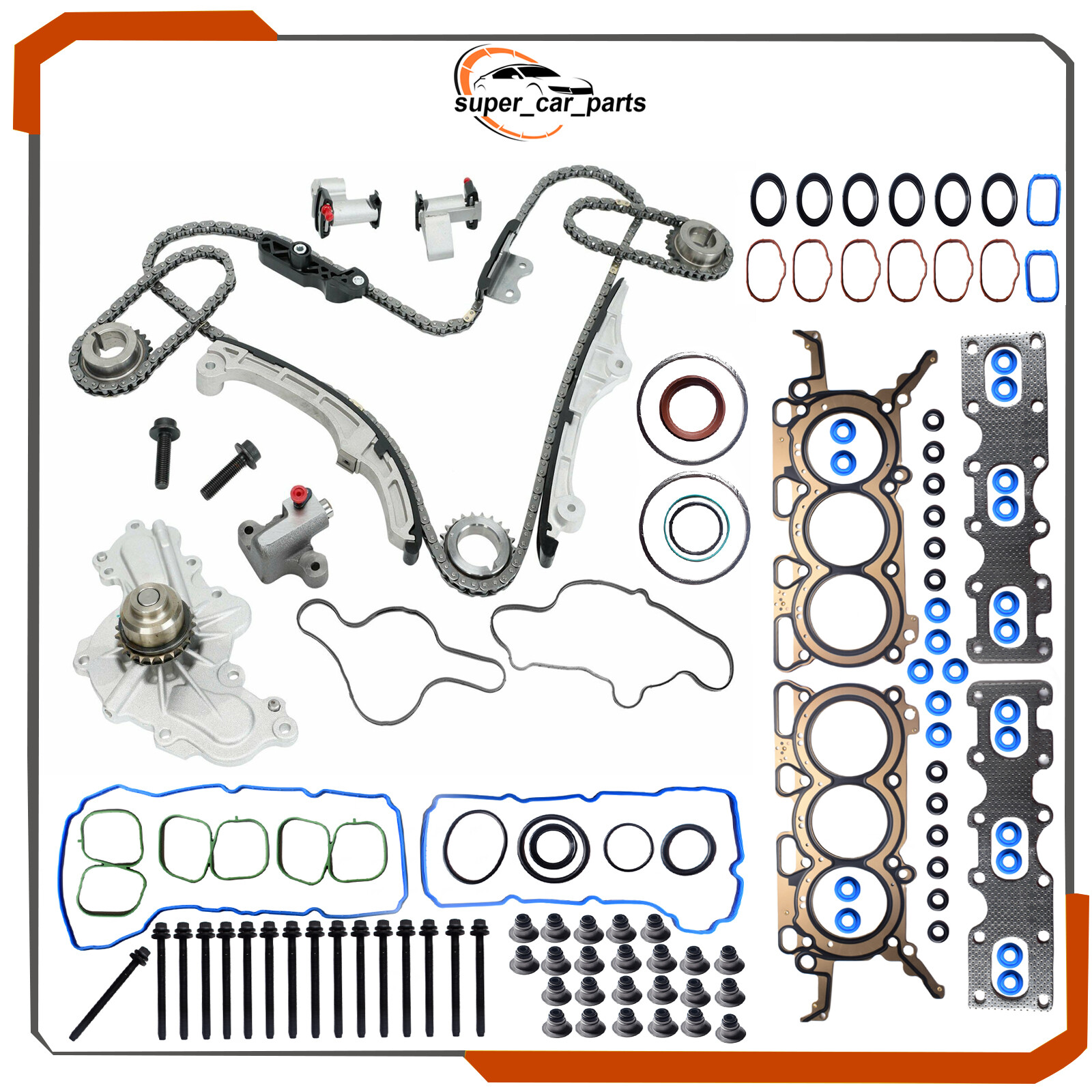 Timing chain Gasket Fit 3.5L Ford Edge Flex Taurus Lincoln MKZ MKX DOHC ...