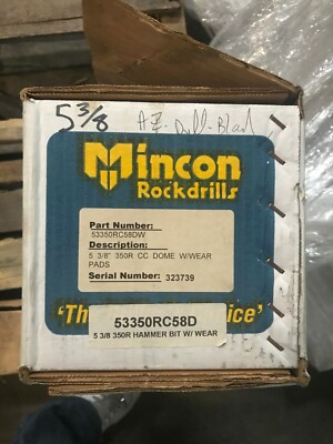 Mincon 5-3/8" DTH Hammer Bit 350R Shank CCD With Wear Pad 53350RC58DW ...