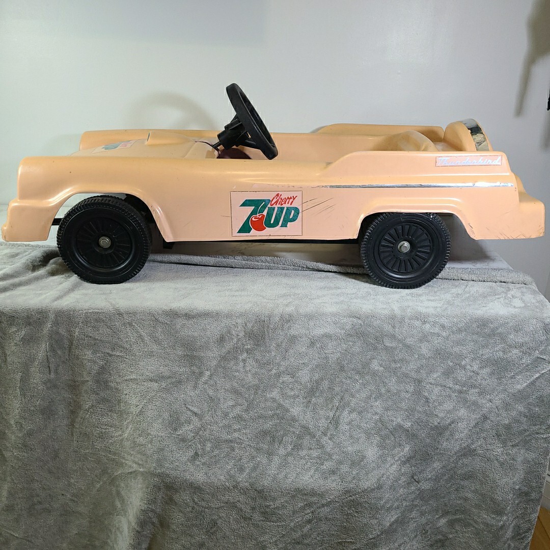 Vintage 1980 Cherry 7up Pink 57 Thunderbird Pedal Car 80s Promotional ...