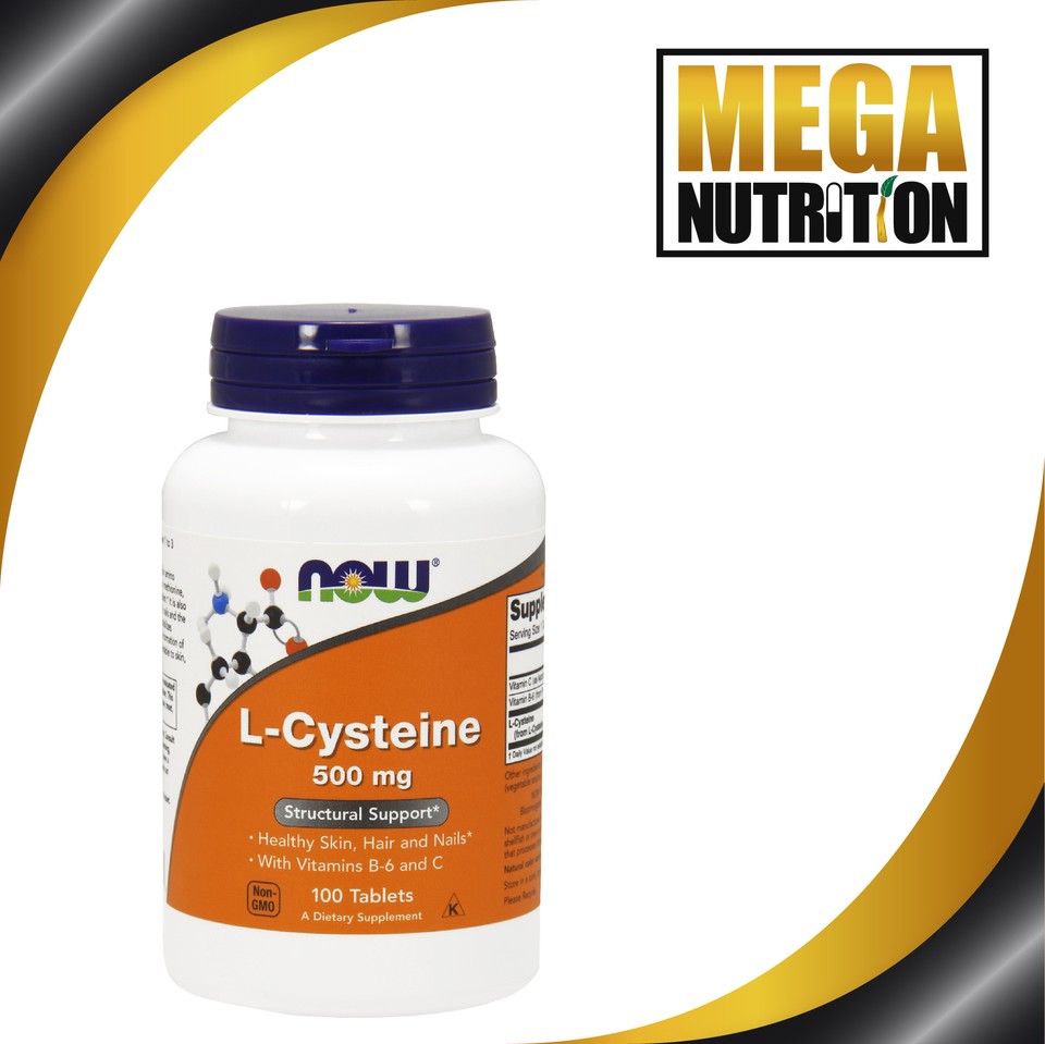 L-Cysteine Formula With Vitamin B-6 & C 500mg 100 Tablets Collagen ...