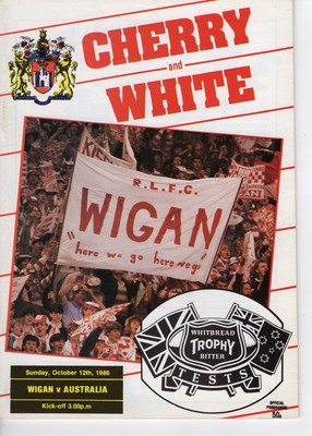 Rugby League Programme, Wigan v Australia 1986 | eBay