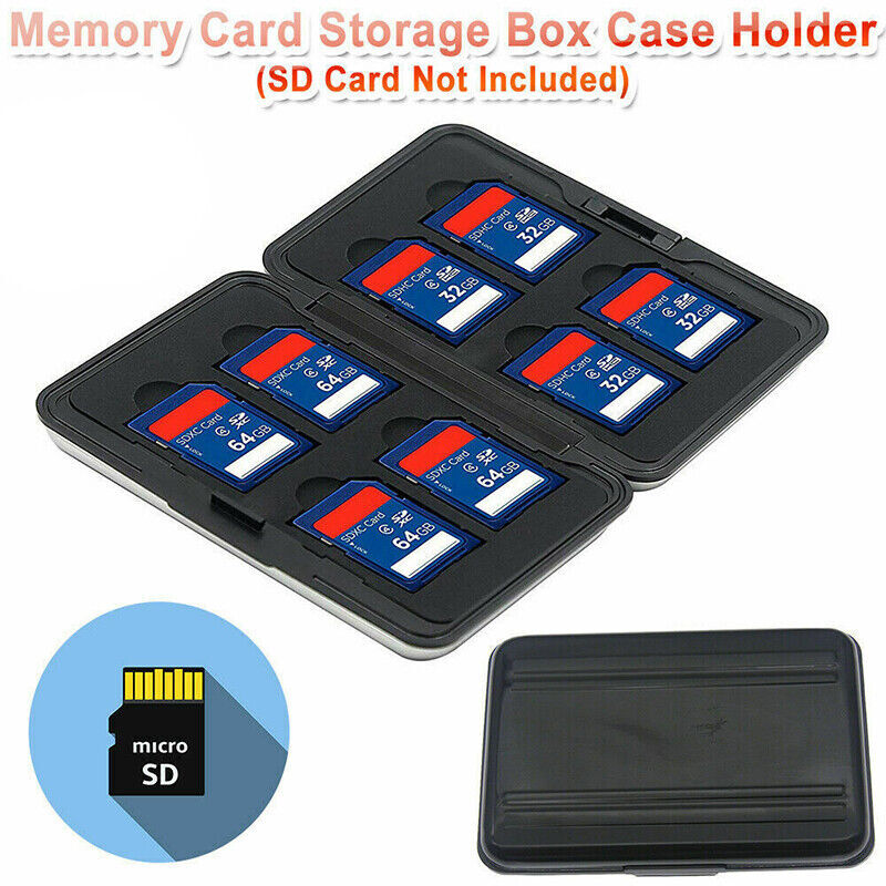 Waterproof Memory Card Case Storage Box Holder for Micro SD SDXC SDHC ...