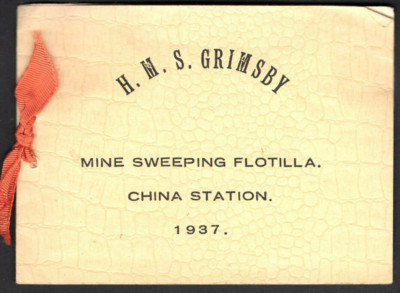 China British Naval HMS Grimsby Greetings Card from China Station 1937 ...