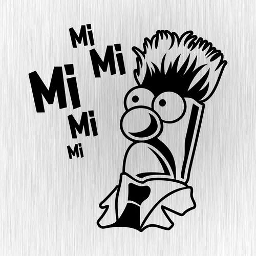 MiMiMi Mi Mi Mi Mr Beaker Comedy Spaß Schwarz Auto Vinyl Decal Sticker ...