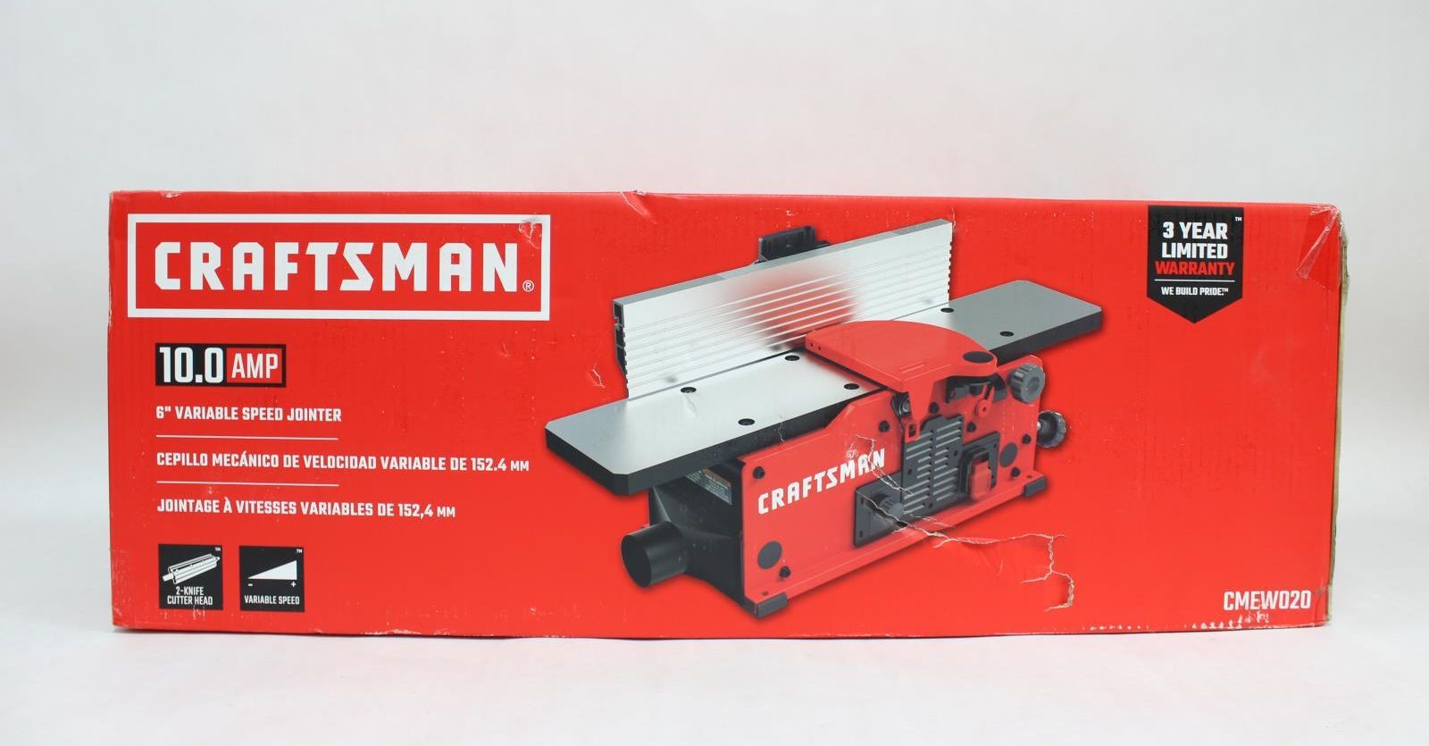 Craftsman CMEW020 6" Variable Speed Benchtop Jointer