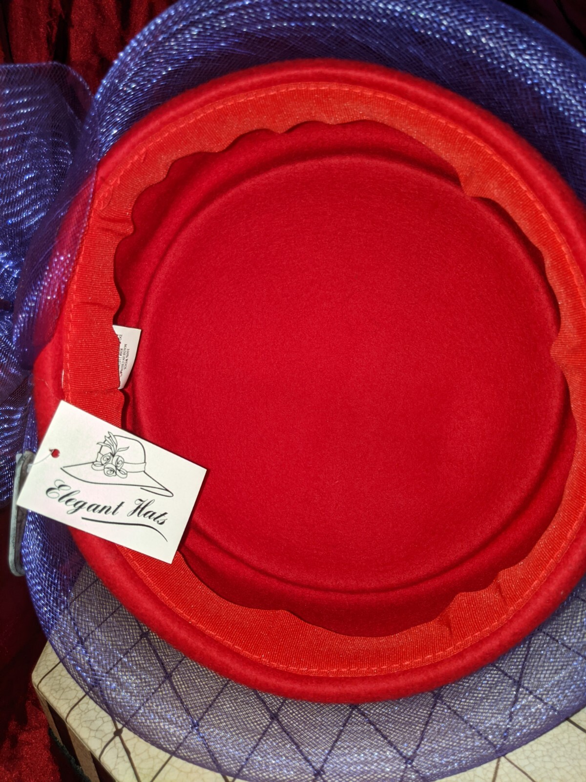 Elegant Hats Brand New Dressy Hat Classic Red church Hat or special ...