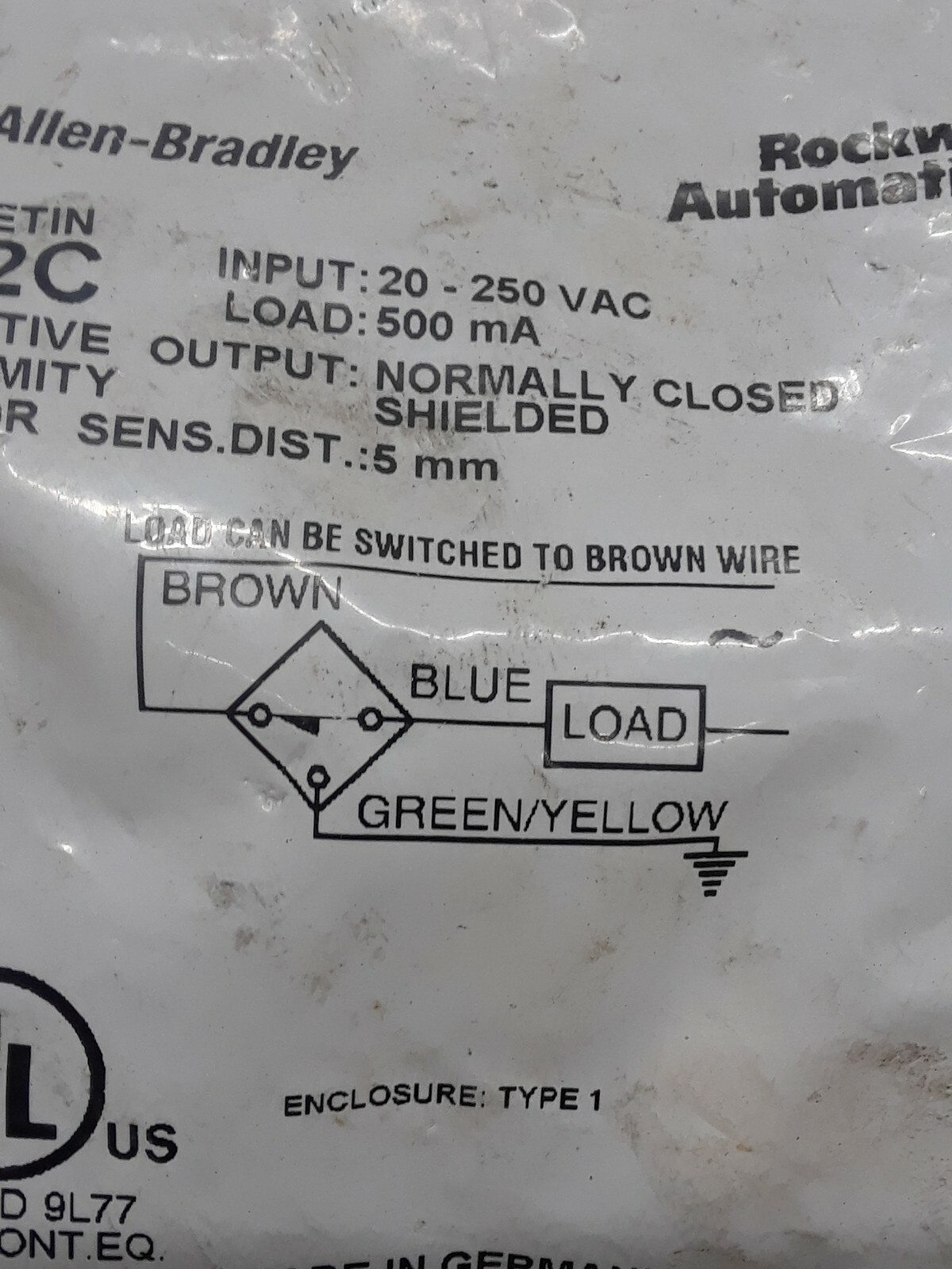 ALLEN BRADLEY 827C-A5C18-A2 INDUCTIVE PROXIMITY SENSOR NEW | eBay