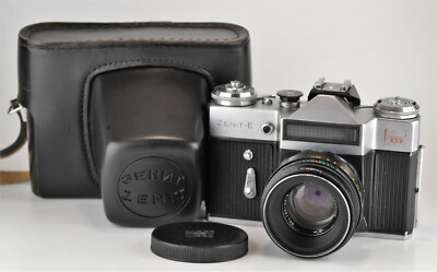 RARE SOVIET USSR "ZENIT-E XXV KPSS CONGRESS" camera + HELIOS-44-2 lens ...