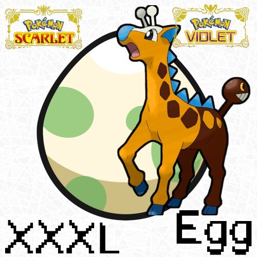 Girafarig XXXL Shiny Egg 6IV Jumbo Mark Alpha Size Pokemon Scarlet ...