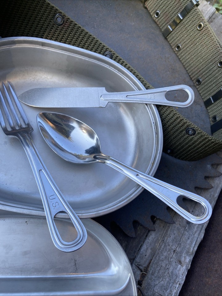 Vietnam War Era Field Gear 1970 Canteen 1945 Cup 1966 Mess Kit & Large Belt | eBay