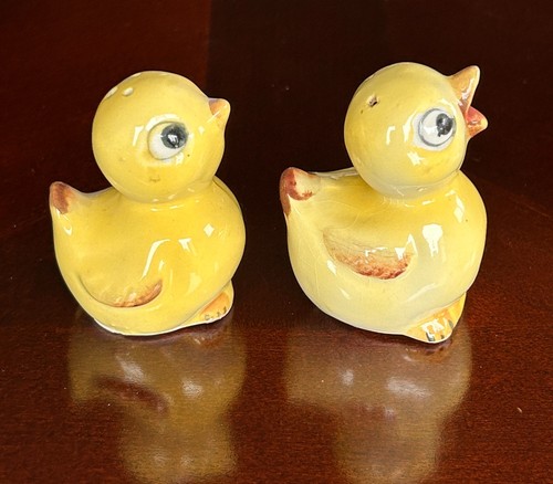 Vintage Japan Ceramic Cute Yellow Ducks Salt & Pepper Shakers Set | eBay