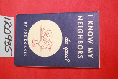 Doakes, Joe I KNOW MY NEIGHBORS do you? | eBay