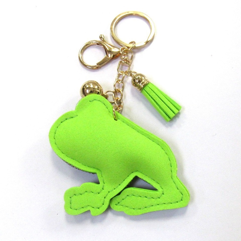 Green Frog Toad Rhinestone Crystal Sparkle Keychain Bag Charm Purse ...