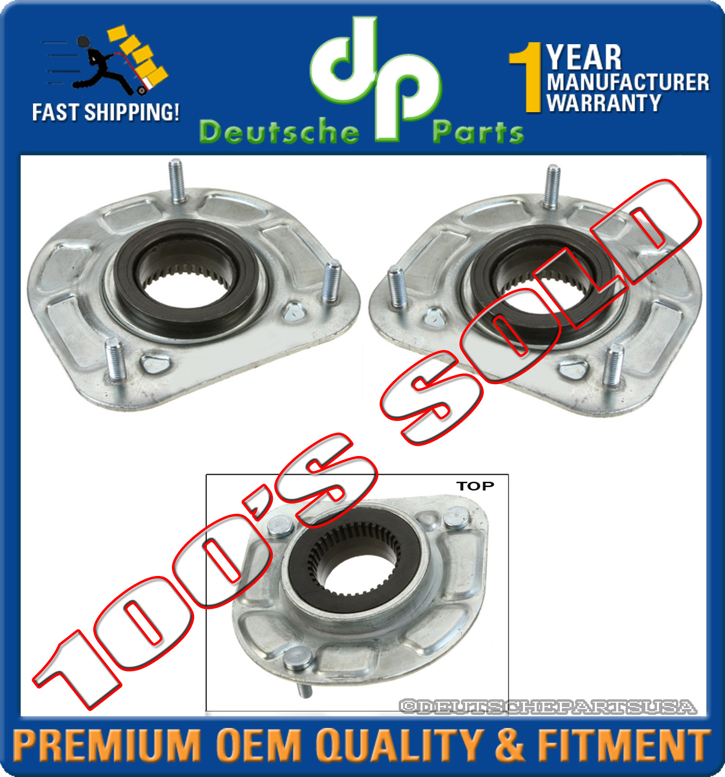 VOLVO S60 S80 V70 XC90 STRUT SHOCK MOUNT MOUNTS BEARING 2 x 30714968 / ...