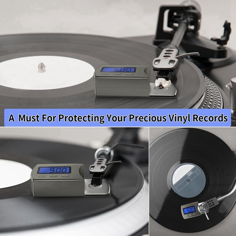 Digital Turntable Stylus Force High Precision 0.1G/5G LCD Backlight ...