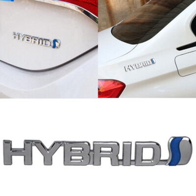 Hybrid For Toyota Badge Decals Emblem Chrome Logo Car Sticker Prius ...