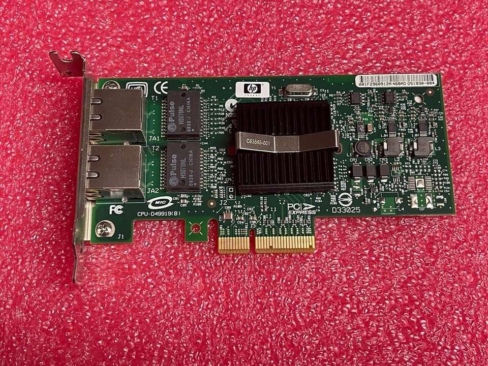 HP NC360T 412651-001 DUAL GIGABIT NIC CARD PDA LOW PROFILE USED | eBay