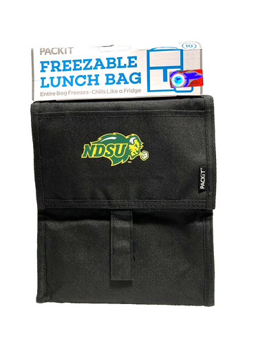 PACKiT Black Freezable Foldable Lunch Bag Cooler NDSU Logo Licensed ...