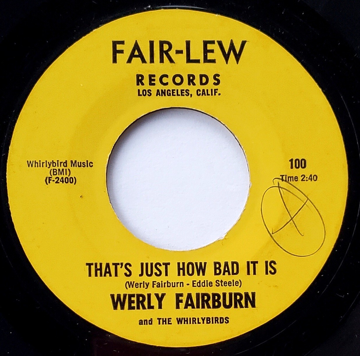 Werly Fairburn 45 That's Just How Bad It Is / I'm Lost - Rockabilly ...
