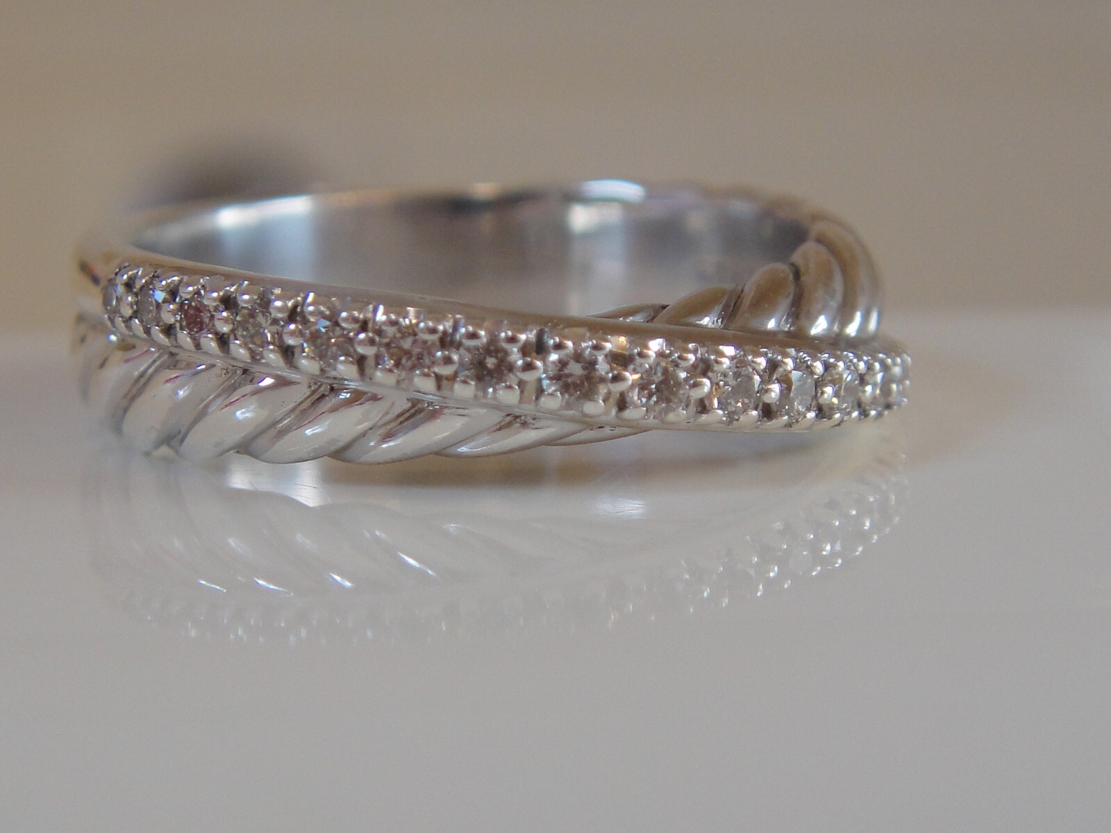 DAVID YURMAN SS CROSSOVER DIAMOND RING - Gem