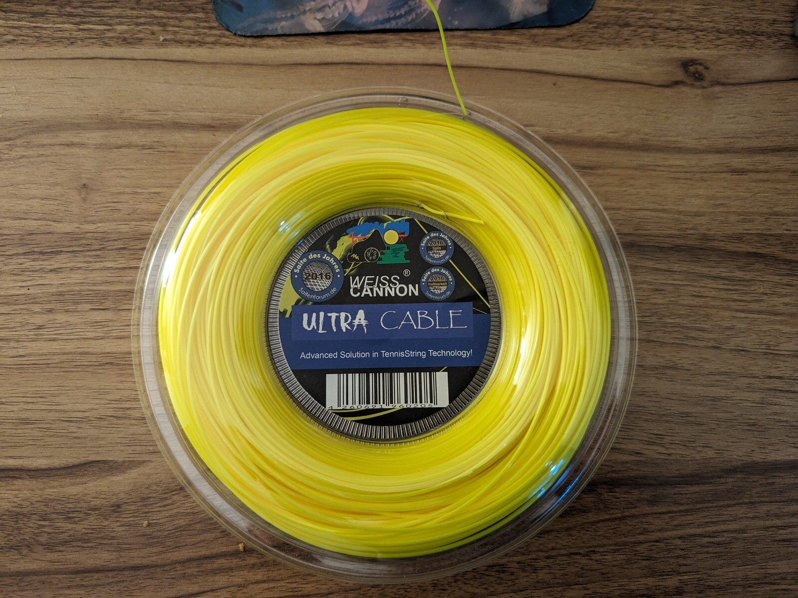 Weiss Cannon Ultra Cable 17 /1.23mm Tennis String Set, 12m - Yellow ...
