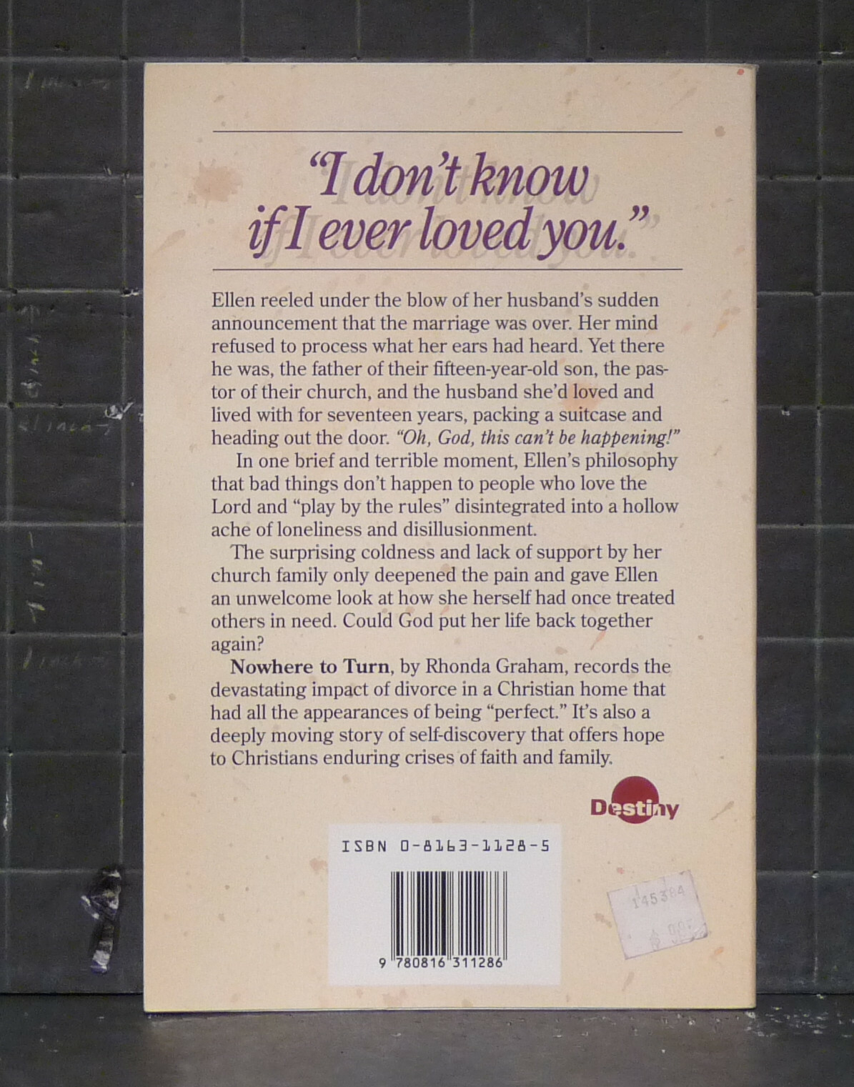 Nowhere to Turn by Rhonda Graham (1993, Trade Paperback) for sale ...