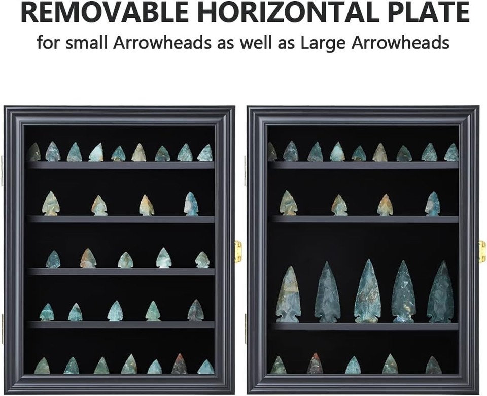 KCRasan Arrowhead Display Case Native American Arrowhead Shadow Box ...