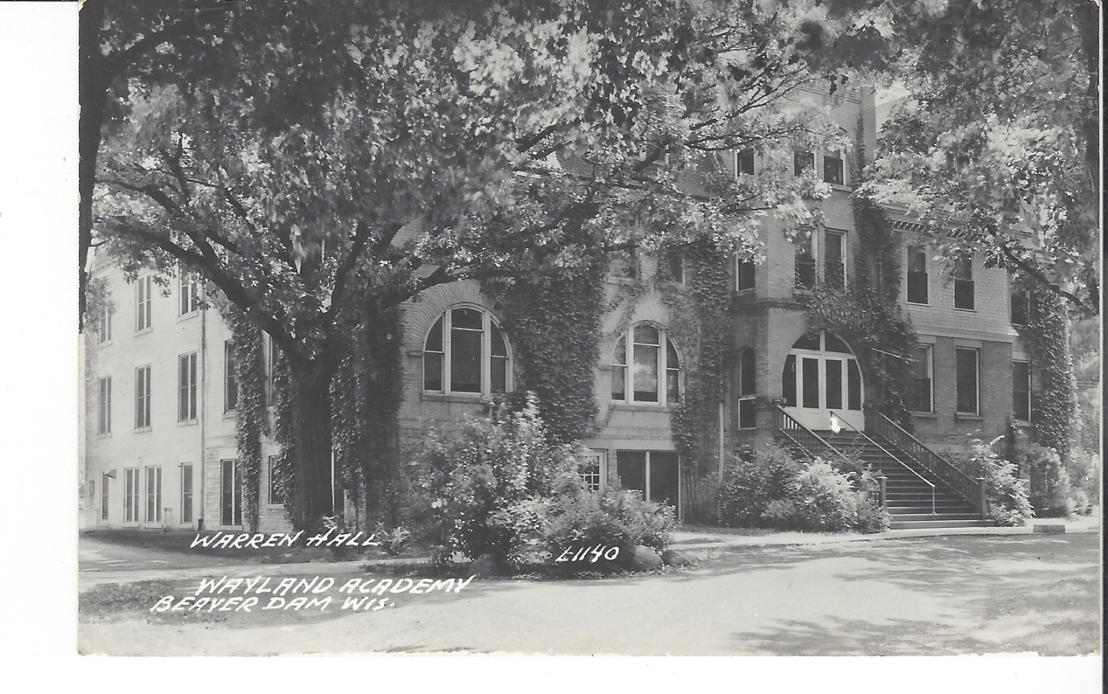 RPPC BEAVER DAM, WISCONSIN POSTCARD WAYLAND ACADEMY WARREN HALL VINTAGE ...