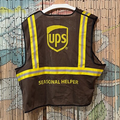 UPS Twin Hill Seasonal Helper Reflective Mesh Safety Vest Uniform ...