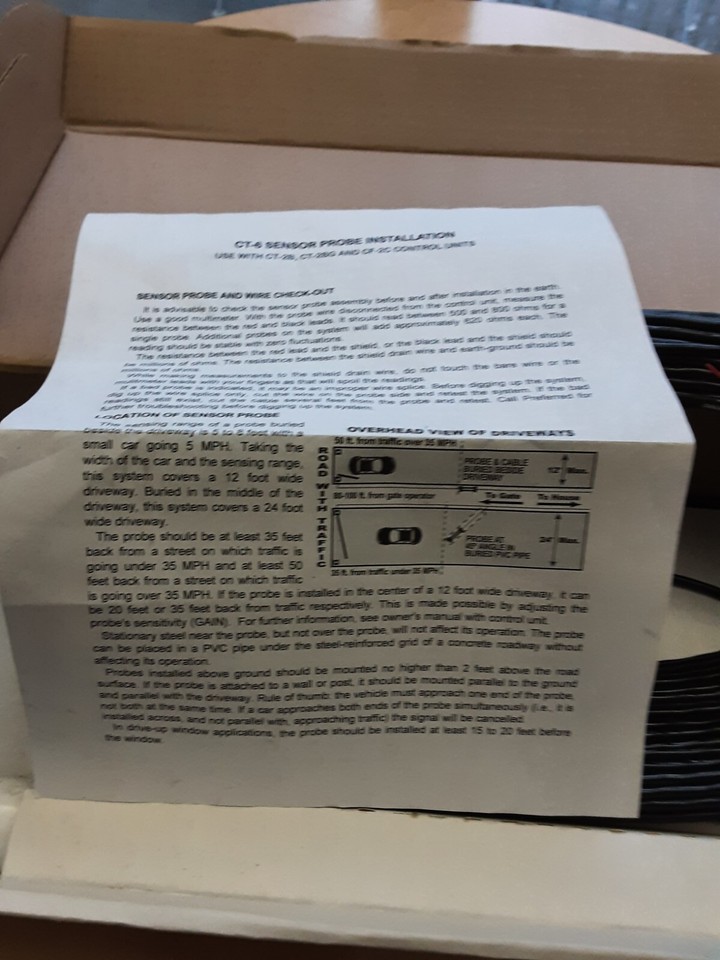 Cartell Driveway Alarm 200' DriveGuard Sensors CT-6- 200 Probe w/ Cable ...