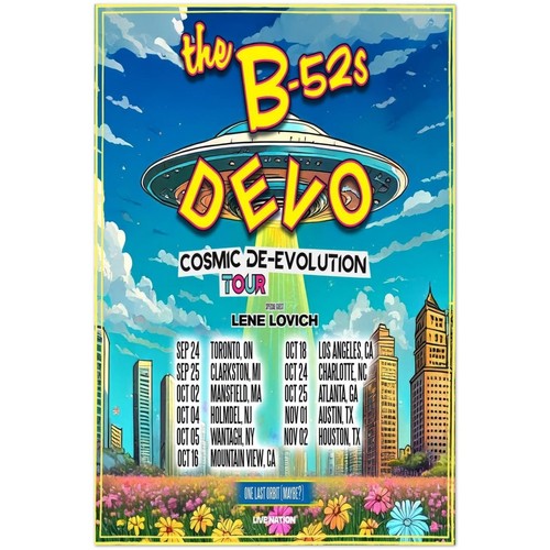 The B-52s and Devo Cosmic De-Evolution Tour 2025 Poster Retro Art | eBay