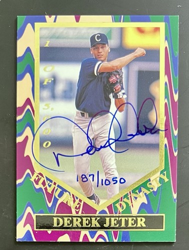 DEREK JETER 1995 SIGNATURE ROOKIES FUTURE DYNASTY AUTO 187/1050 NM | eBay