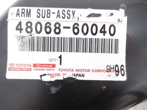 Genuine OEM Toyota 48068-60040 Passenger Front Lower Control Arm ...