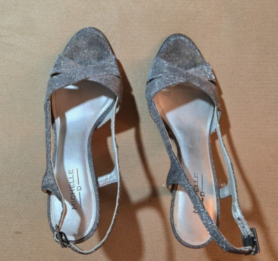 Michelle d shoes size 8 Silver Sparkly | eBay