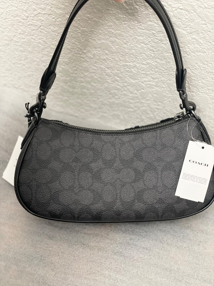 Coach CY658 Ashton Baguette Bag In Signature Canvas NWT | eBay