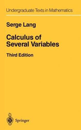 Calculus of Several Variables by Serge Lang: Used 9780387964058 | eBay