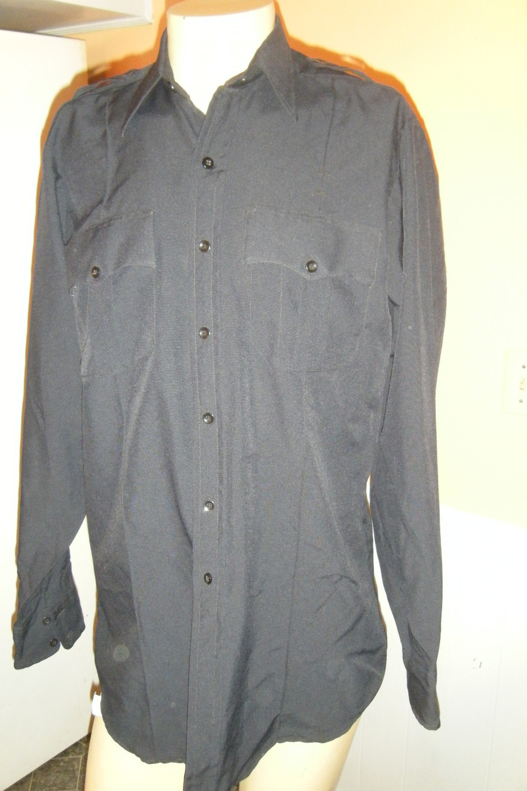 SOUTHEASTERN CODE 9 Men's Uniforn Long Sleeve Shirt Black sz 16 1/2 x ...
