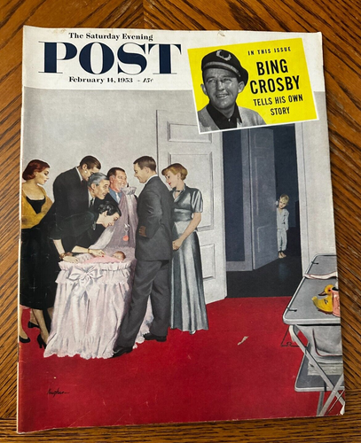 Saturday Evening Post Magazine Bing Crosby February 1953 Arthur Mann | eBay