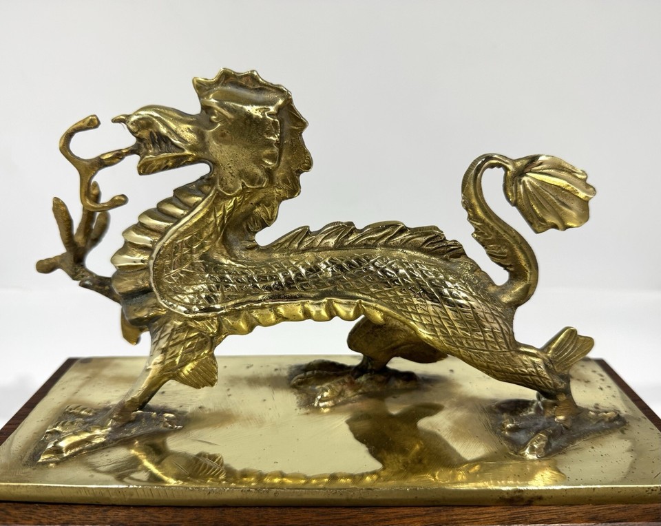 Solid Brass Royal Artillery “P” Battery (Dragon Troop) Mounted Dragon ...