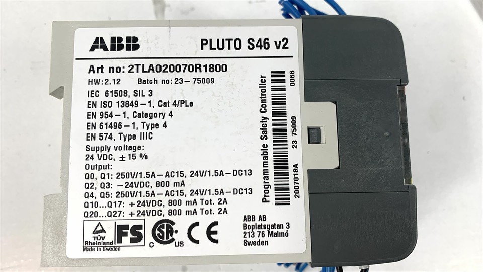 ABB PLUTO S46 V2 2TLA020070R1800 CONTROLLER SPS | eBay