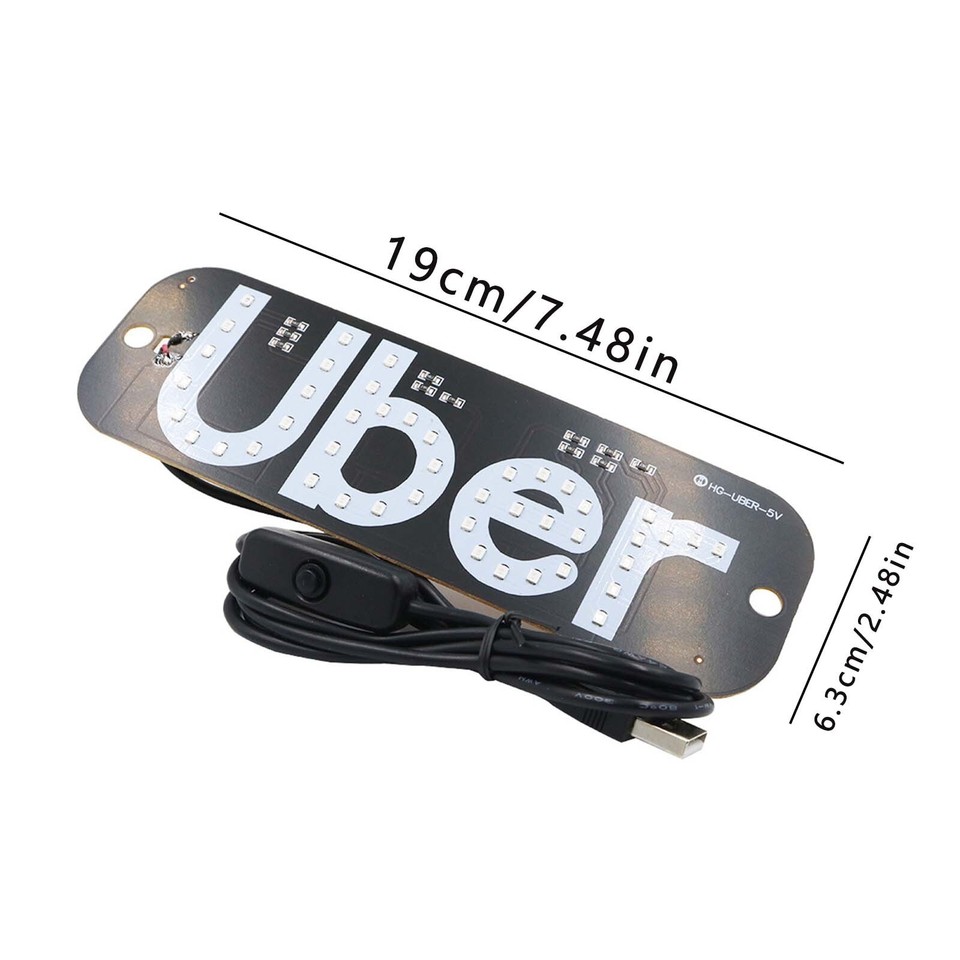 Lighted LED Sign, USB Plug LED Light Sign For Car Windshield Taxi Sign ...