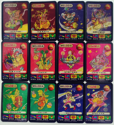 SPACIX lenticular card complete set MELODIA 12/12 TWIX chocolate bar ...
